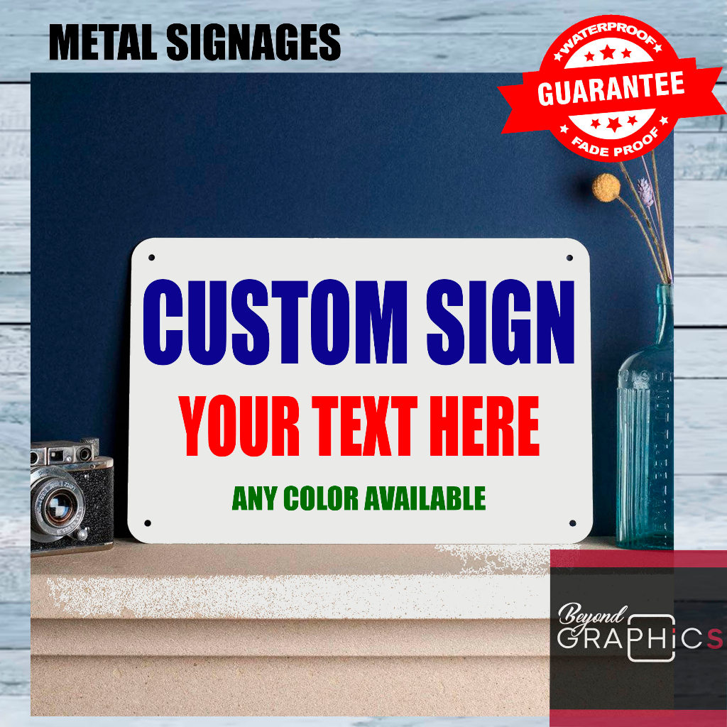 Metal Sheet Signages | Custom Design | Signage | Sign Boards I 11 x 16 ...