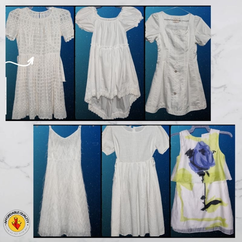 white dress preloved thrifted ukay formal casual | Shopee Philippines