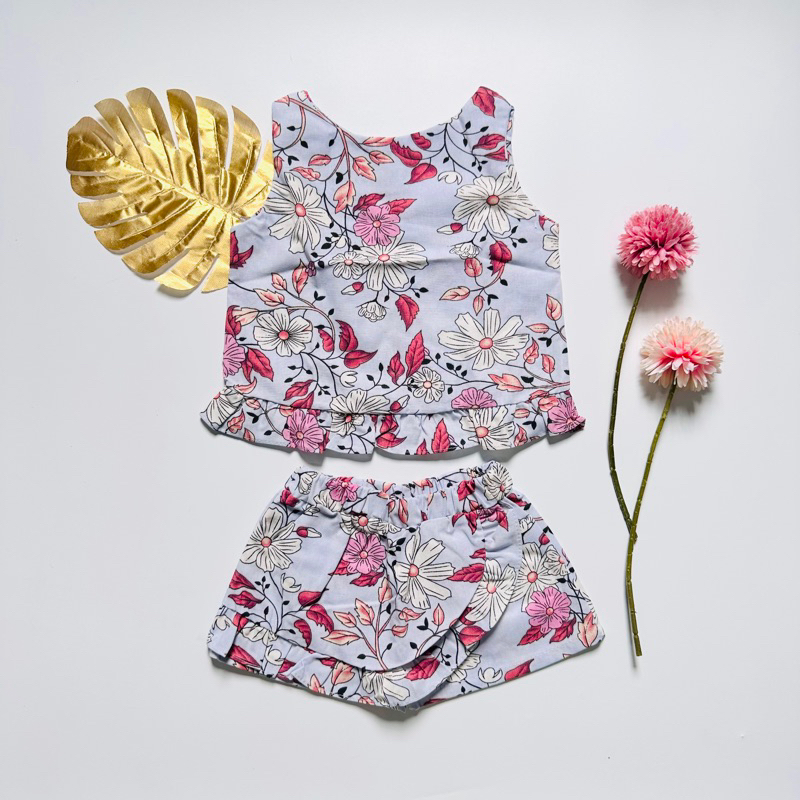 (NEW PRINTS 01.27) Girls Raffle Top and Skort terno (1-7yo) | Shopee Philippines