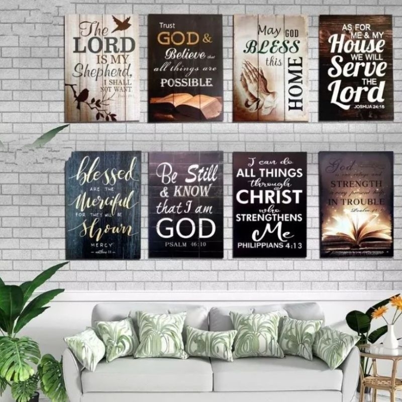 Biblical Verses Wooden Decoration Wall Decor Bible Verses Wooden Wall ...