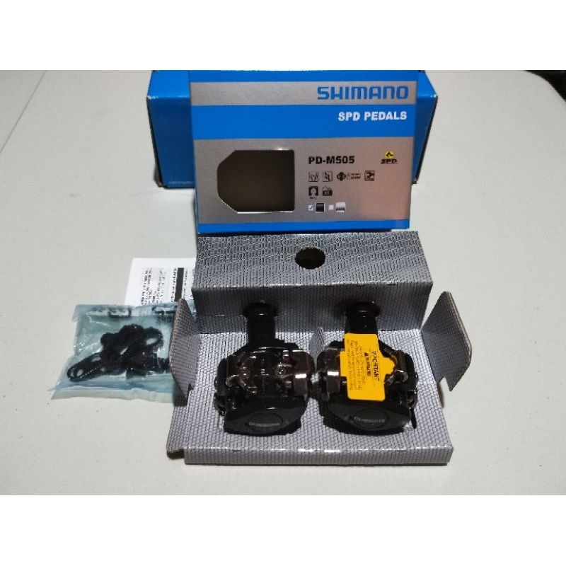 Shimano PD-M505 SPD MTB cleats pedal with free MTB cleats attachment ...