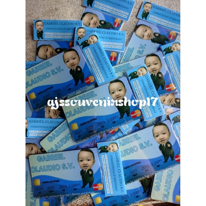 Ref Magnet Souvenir For All Occasions (ATM Size)Christening, Birthday ...