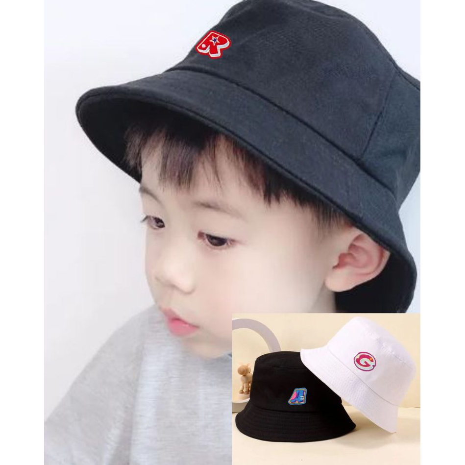CUTE ALPHABET LETTERS BUCKET HAT FOR KIDS | EMBROIDED BABY BOY GIRL ...
