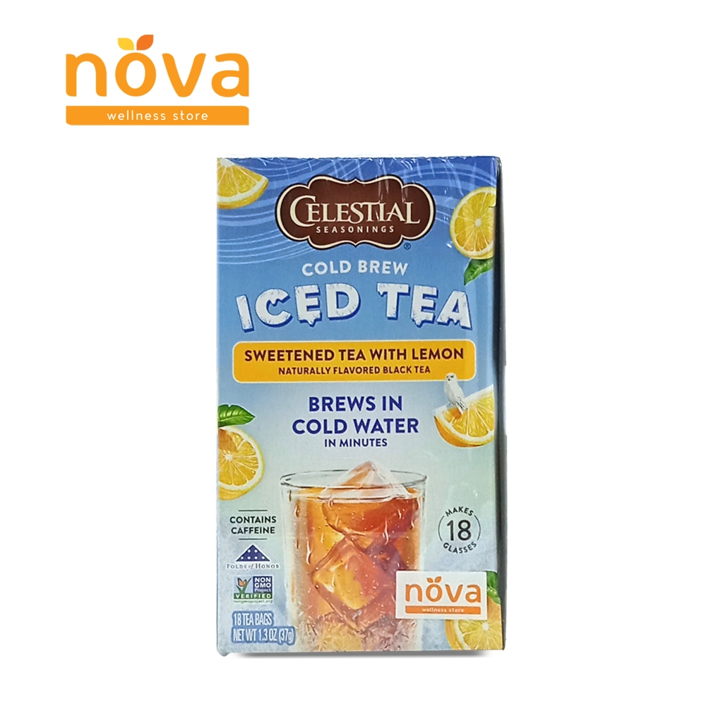 Celestial Seasonings Sweetened Tea With Lemon Cold Brew Iced Tea 37g ...