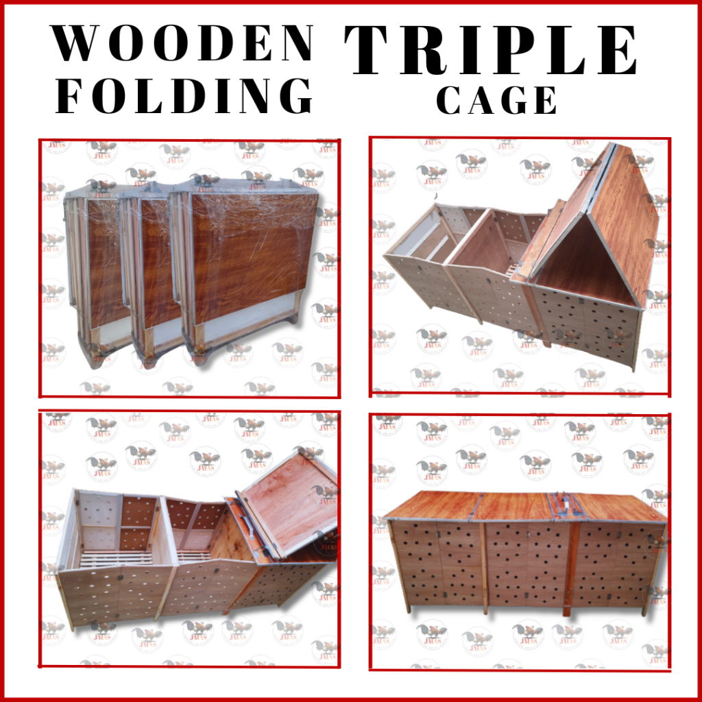 Wooden Folding TRIPLE Folding Cage for Gamefowl | Shopee Philippines