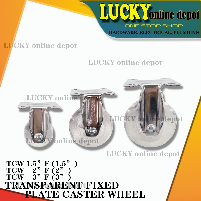TRANSPARENT CASTER WHEEL (FIXED) | Shopee Philippines