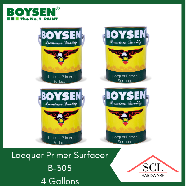 BOYSEN Lacquer Primer Surfacer White B-305 Box of 4 Gallons | Shopee ...