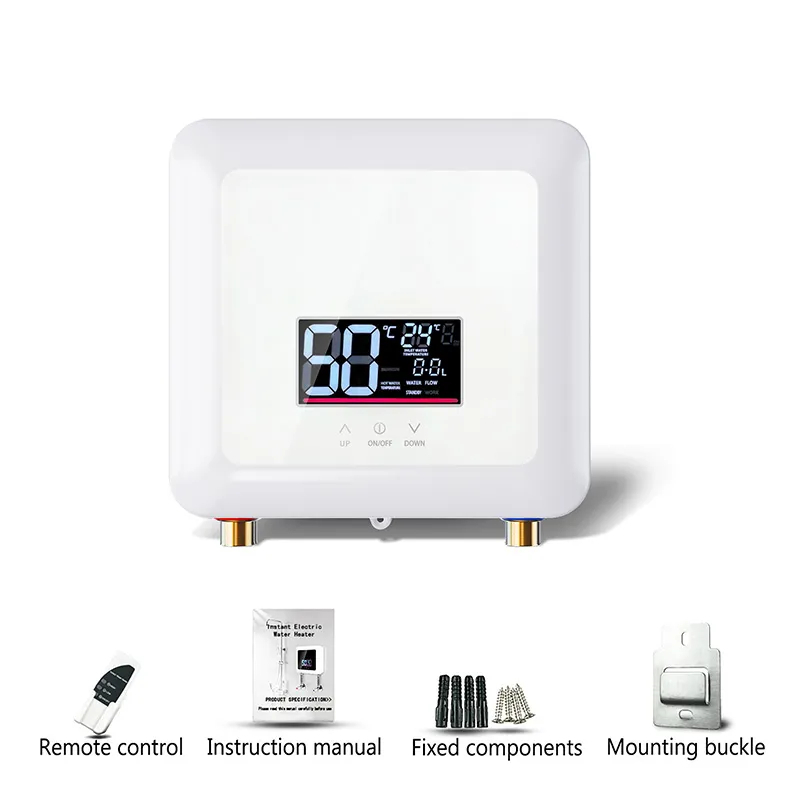 Water Heater Shower Electric Heater 7500W Fas t Heating Smart Touch Remote Control Instant ...