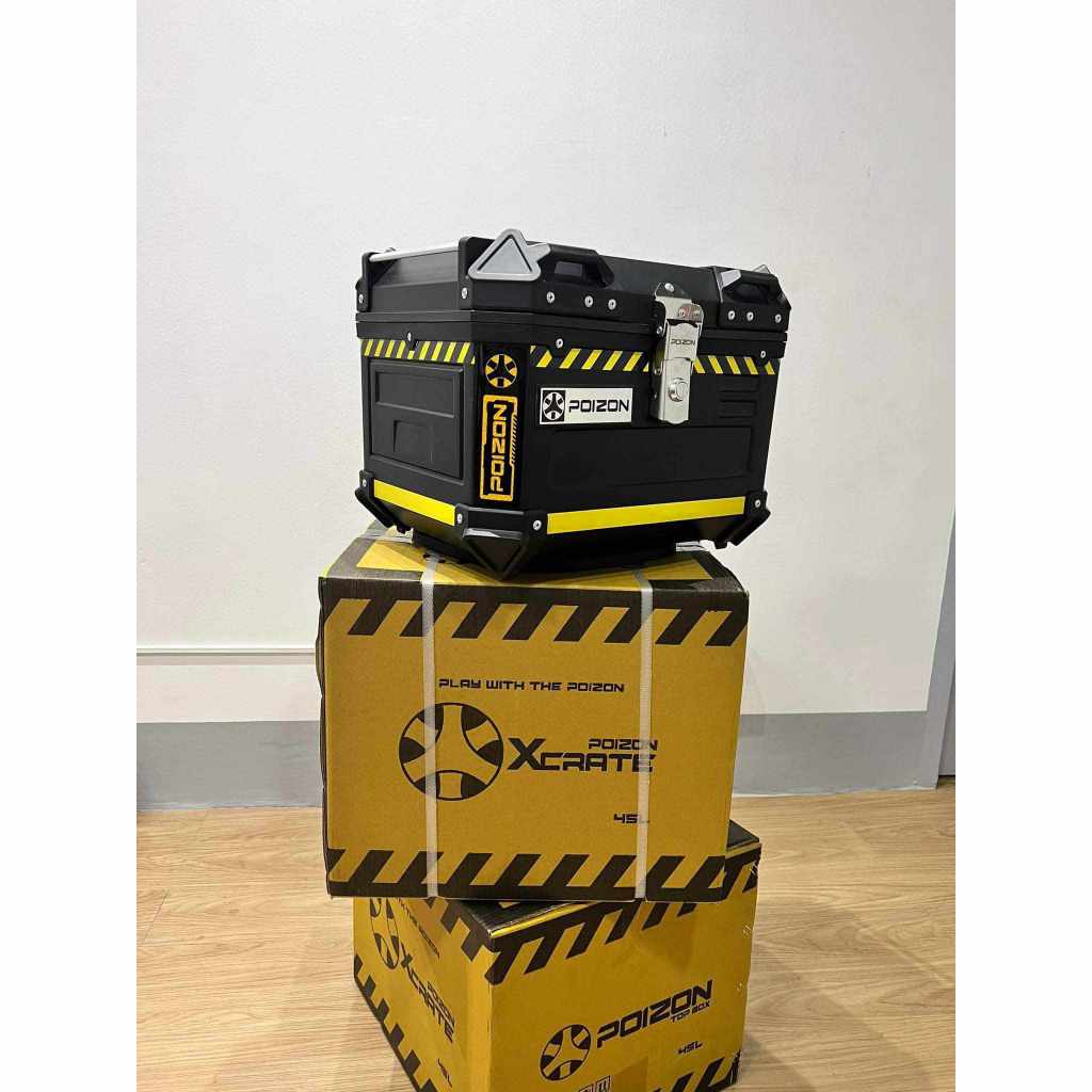 Poizon top box bracket 45L with free backrest! hard plastic | Shopee ...