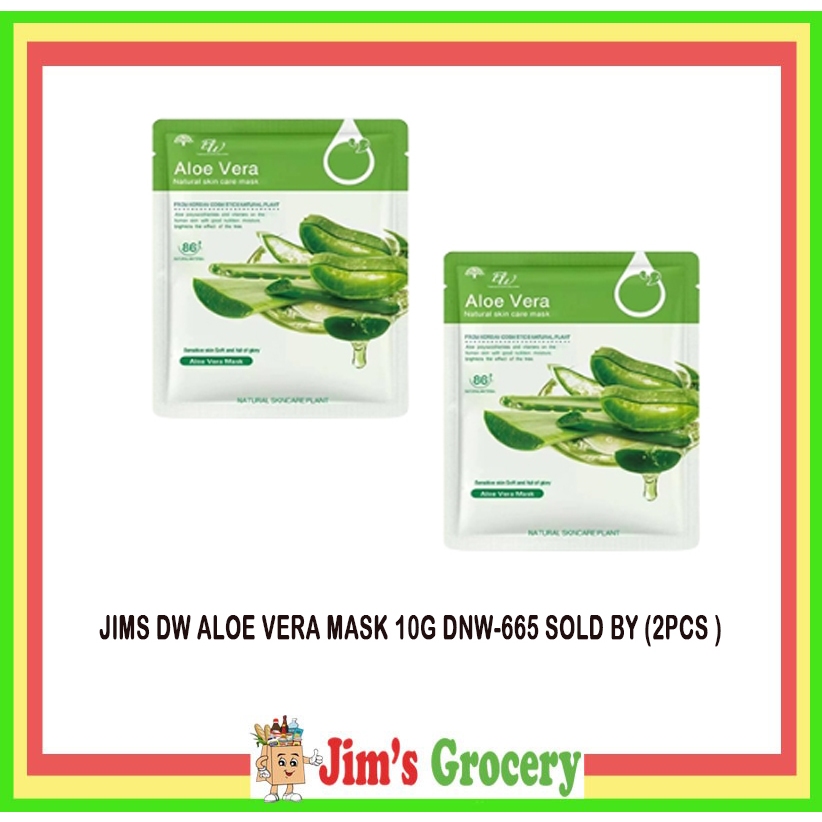 JIMS DW ALOE VERA MASK 10G DNW-665 SOLD BY (2PCS ) | Shopee Philippines