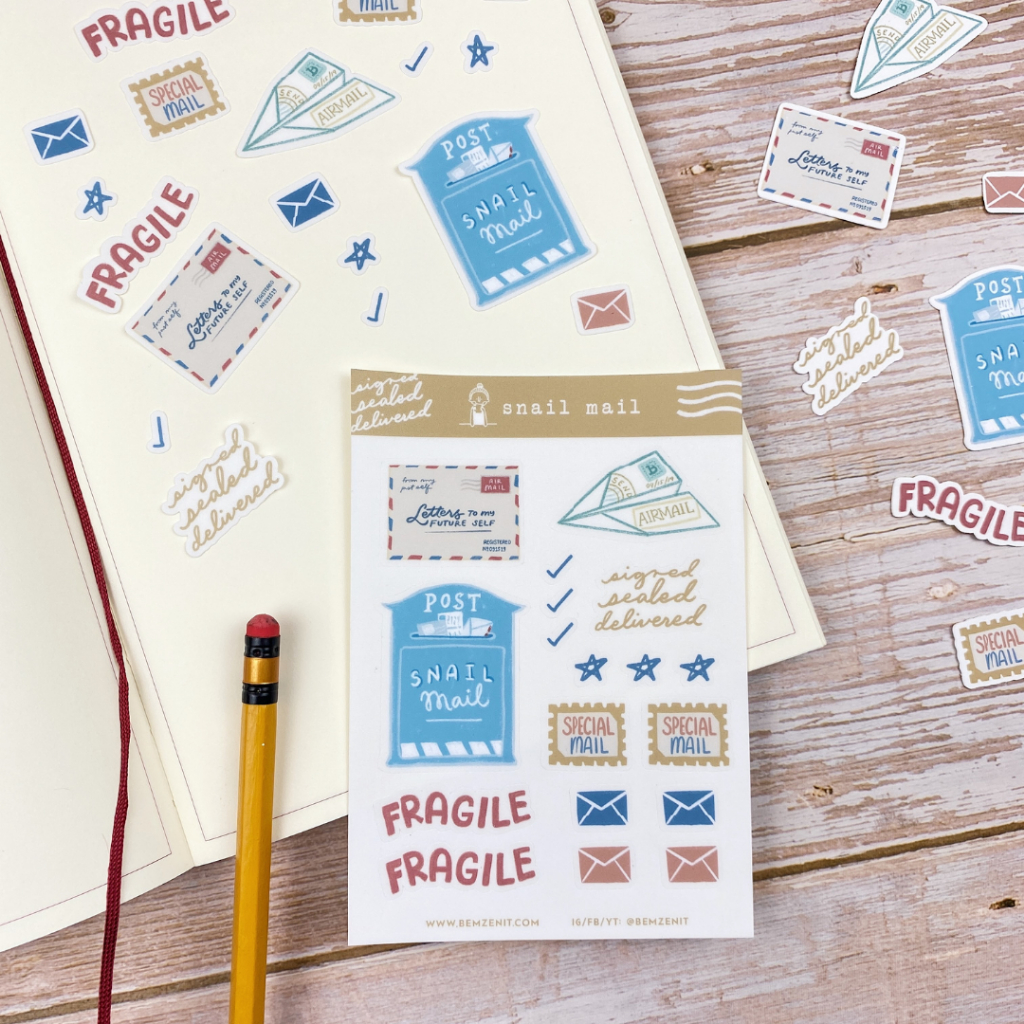 Snail Mail Sticker Sheet | Shopee Philippines