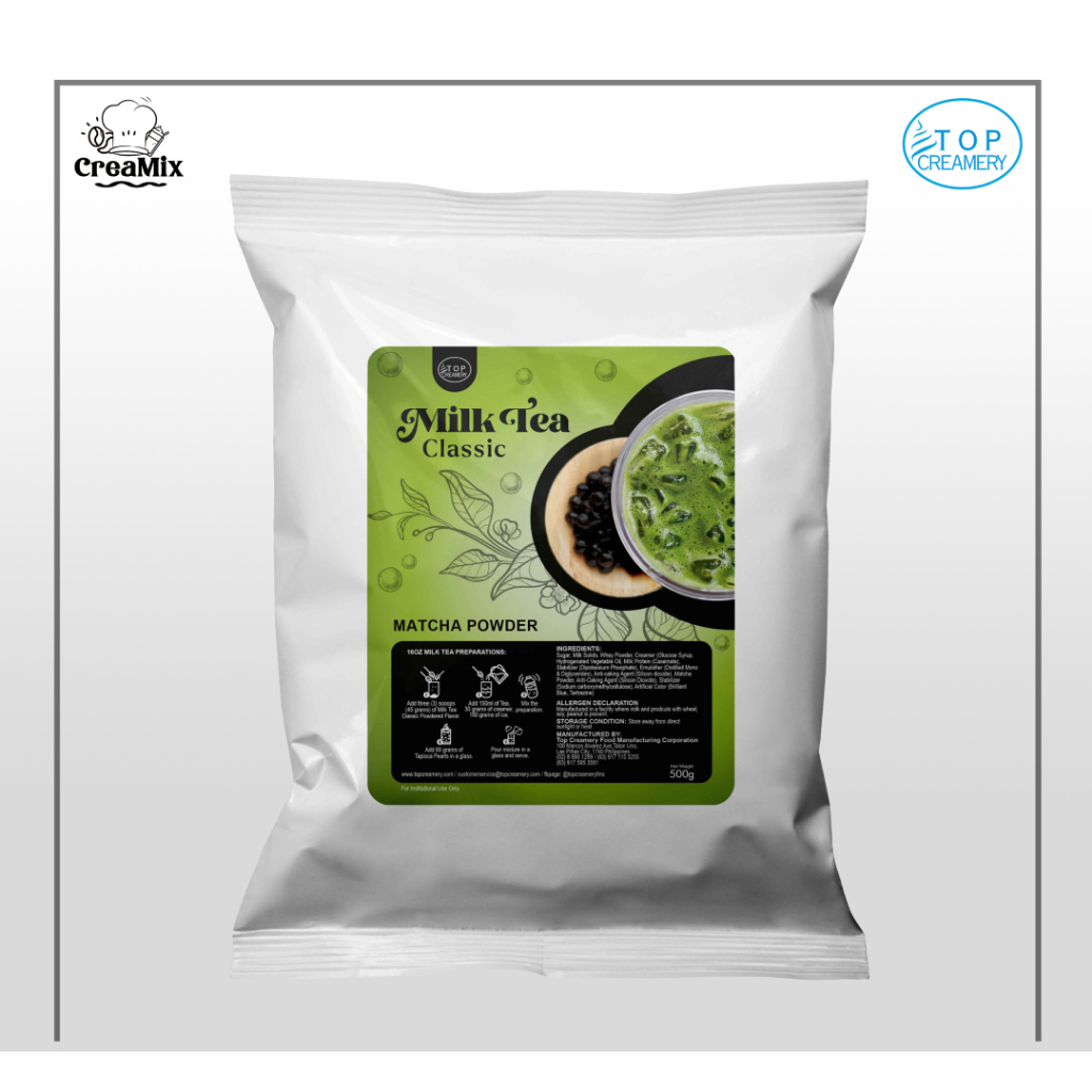 Top Creamery Milktea Matcha Powder 500g | Shopee Philippines