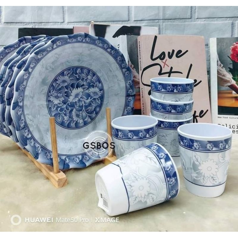 Mellamine plates & baso set 6 plate6 baso | Shopee Philippines
