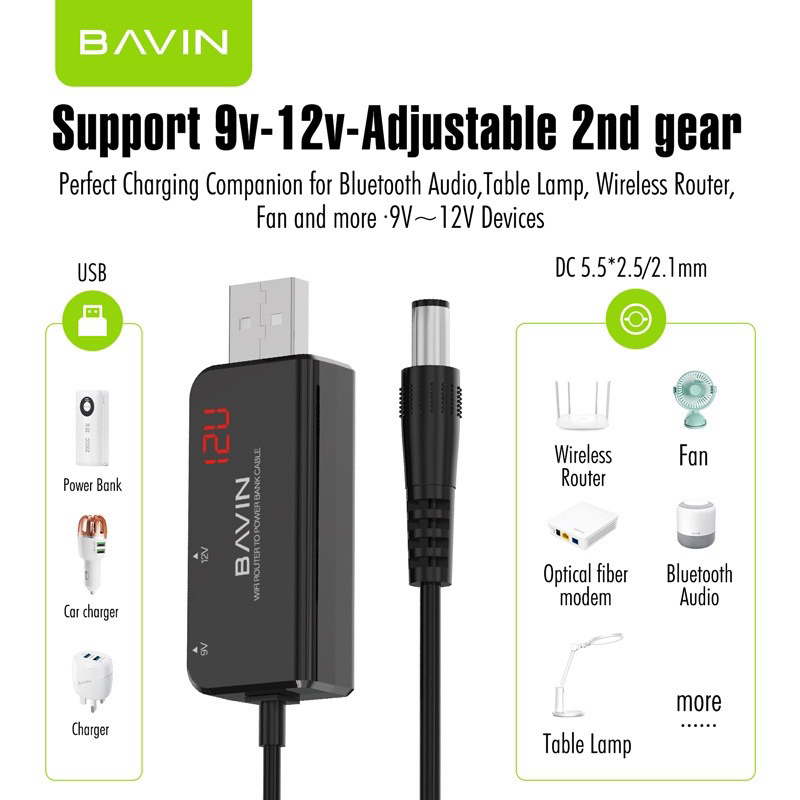 SP BAVIN PC812 Powerbank To Wifi Router Modem USB Booster Charging ...