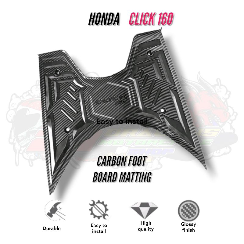 Honda click 160 carbon rubber matting | Shopee Philippines