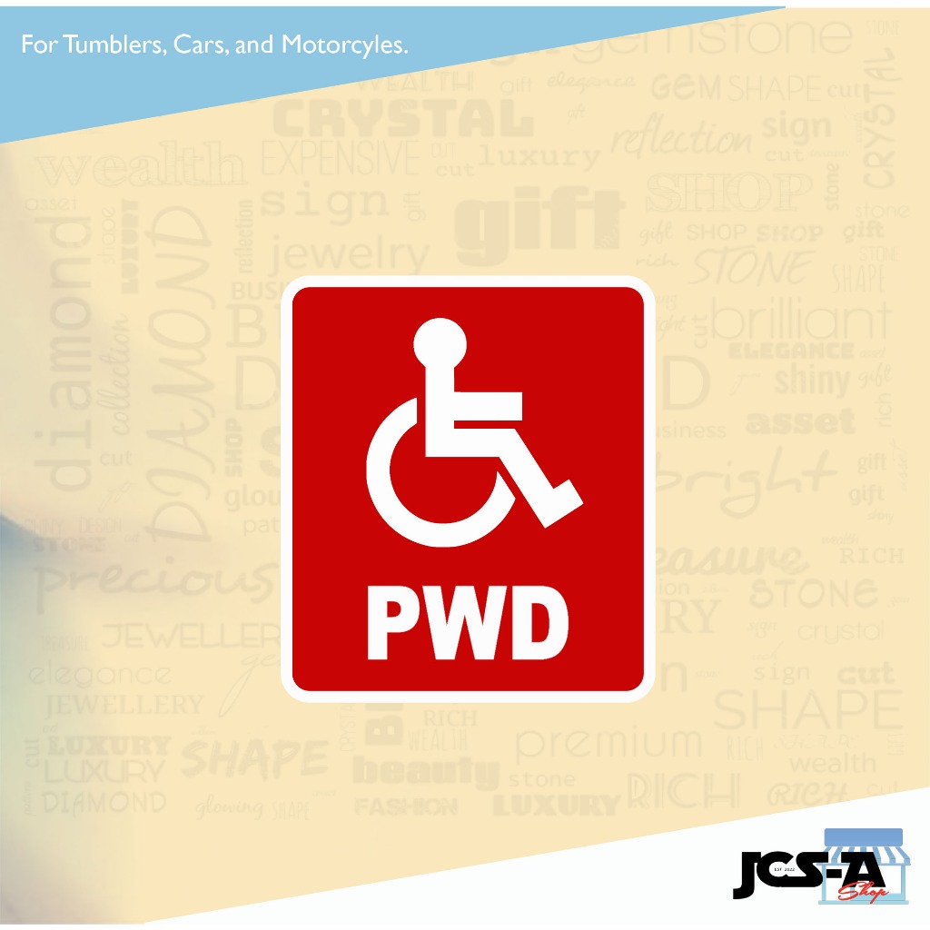 JCS_ PWD Vinyl Sticker | Shopee Philippines