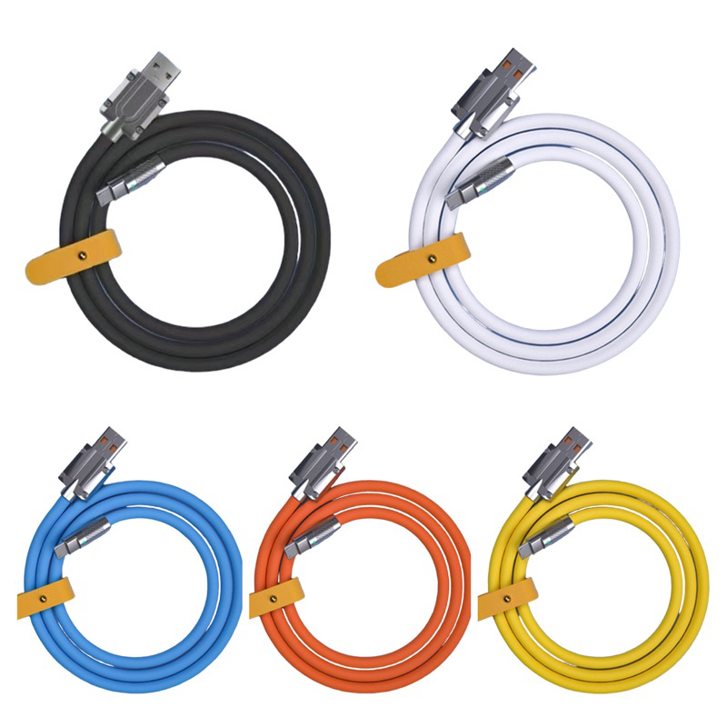 1Meter Original USB Liquid Silicone Cable Wired Metal TypeC Fast Charge ...