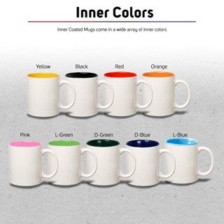 QUAFF Sublimation Coated Inner Color Mug 11OZ Sublimation Coated ...