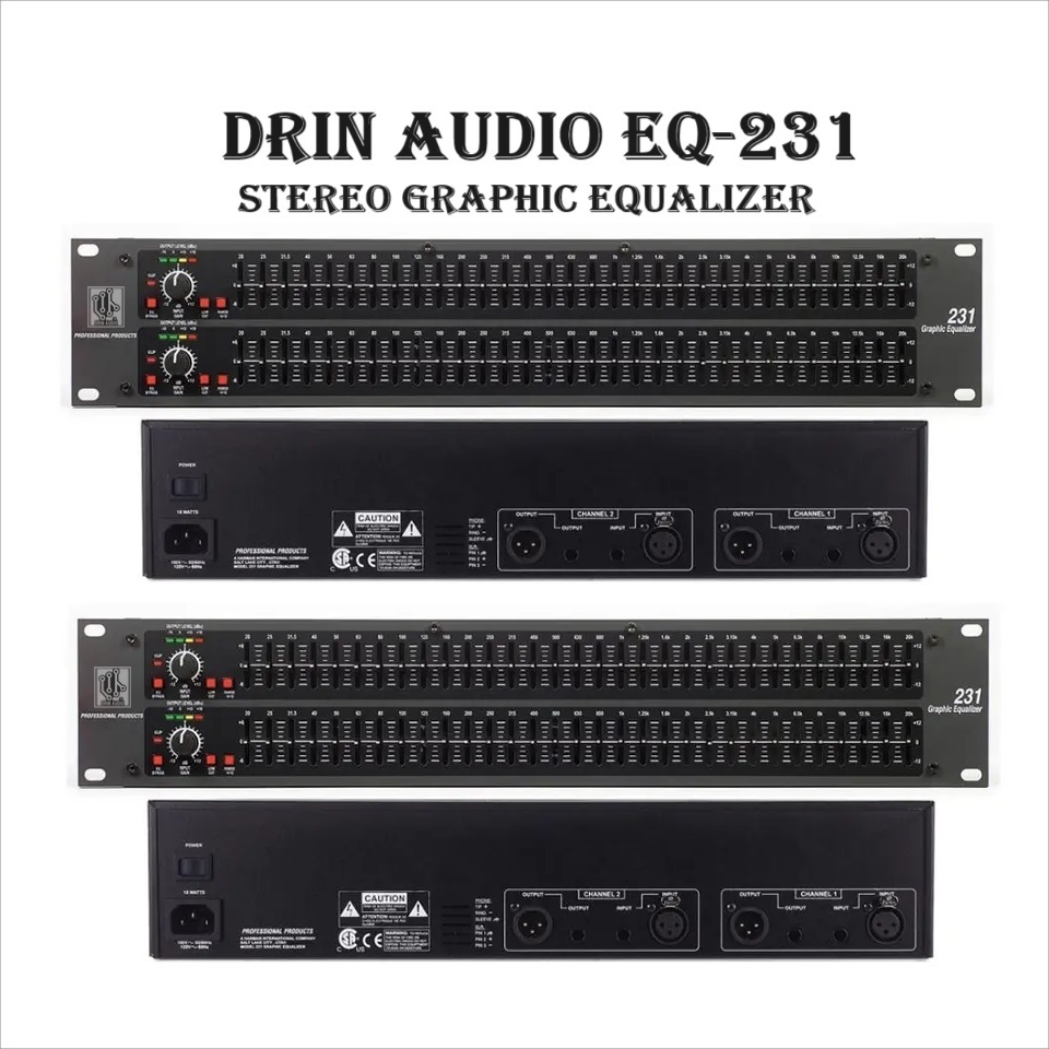 DRIN AUDIO EQ-231 STEREO 31 BAND GRAPHIC EQUALIZER ORIGINAL | Shopee ...