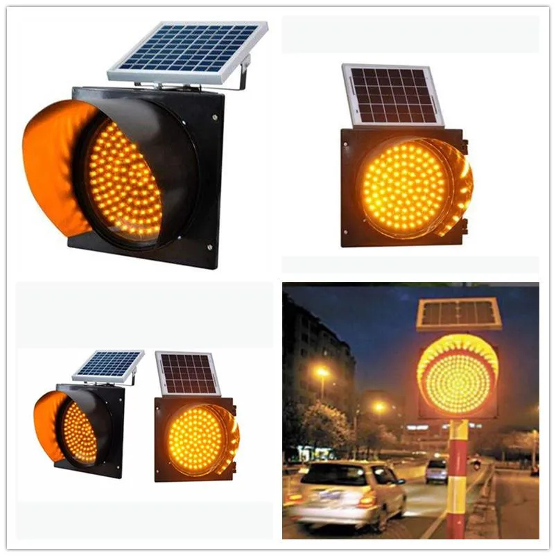 Wireless Solar Traffic Light Security Led Traffic Solar Powered Blinker ...