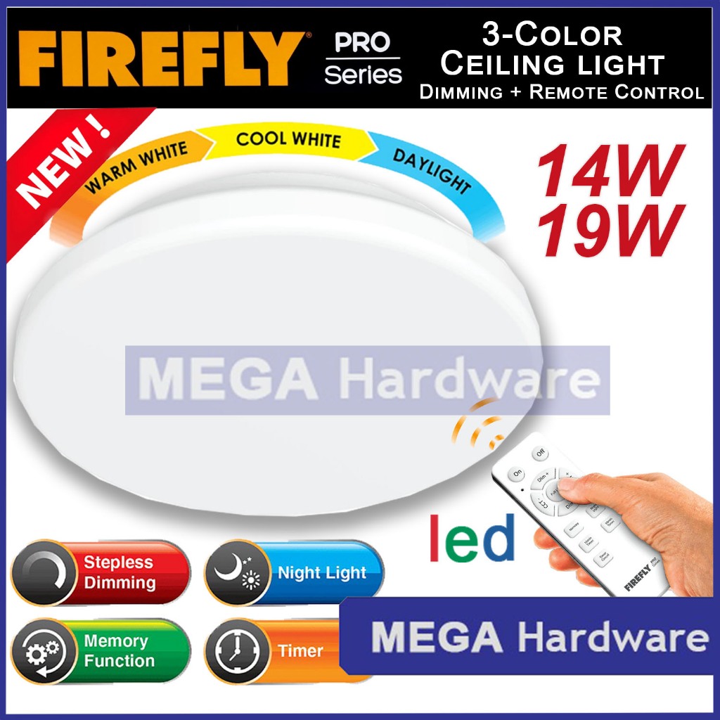 Firefly Pro Series 3 Color (Daylight Cool White Warm White) Ceiling ...