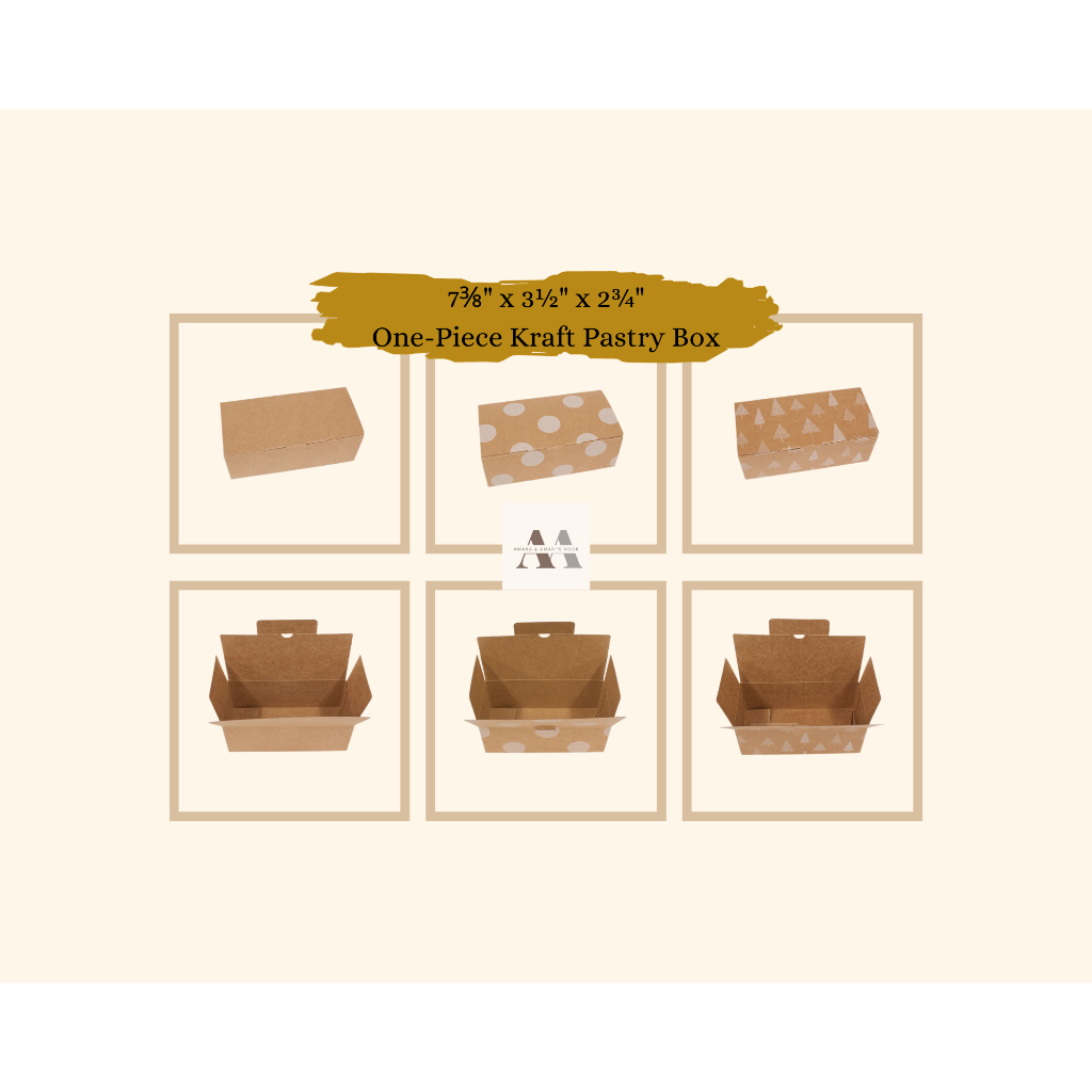 20 pcs - Kraft Box - 7.375 x 3.5 x 2.75 Crash Lock Bottom Box | Shopee ...