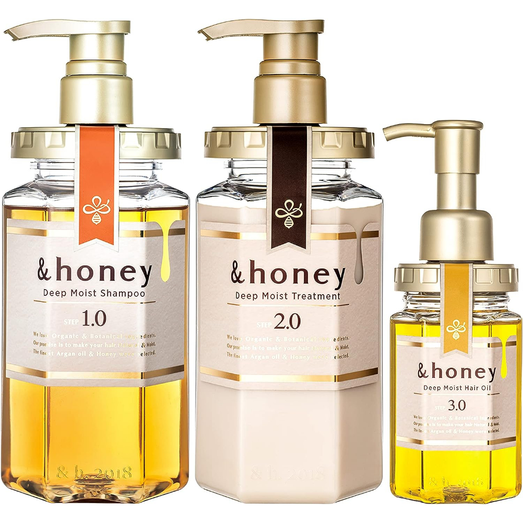 &Honey Hair Shampoo, Treatment and hair oil Triple Set, Made in Japan | Shopee Philippines
