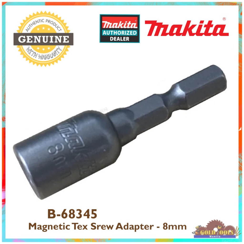 MAKITA B-68345 Tekscrew Adaptor Nut Setter Magnetic 8mm | Shopee ...