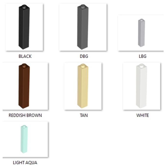 LEGO Part: Brick 1x1x5 (sold per piece) | Shopee Philippines