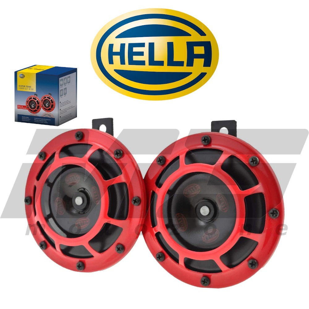 HELLA SUPERTONE RED Horn 12V WITH RELAY 100% Original | Shopee Philippines