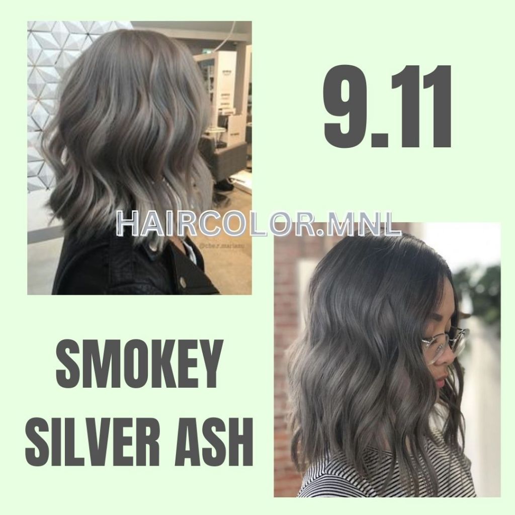 BREMOD 9.11 SMOKEY SILVER ASH HAIR COLOR SET WITH OXIDIZER (100ML ...