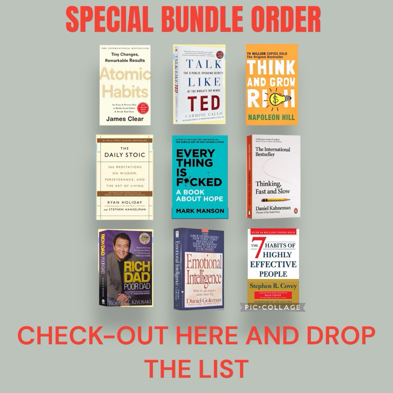BUNDLE OF 3, 4, 5 and many Books Self Help or Motivational Books | Shopee Philippines