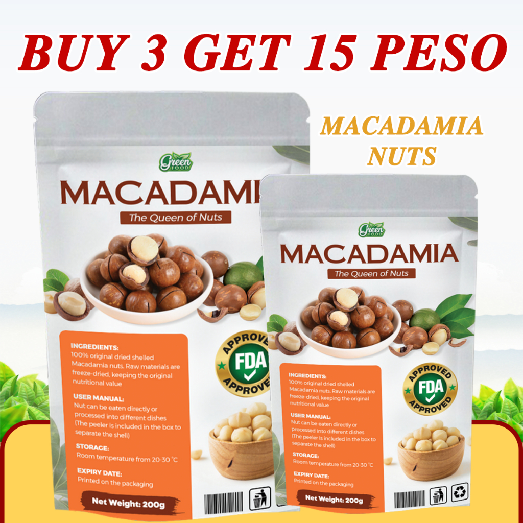 (BUY 1 GET 1) Macadamia nuts roasted Healthy Food Macadamia nuts rich nutritious gluten free ...