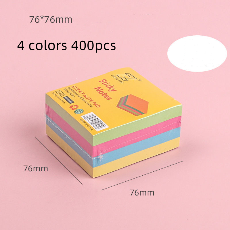 Sticky Notes 400 Sheets Portable Memo Pad 76×76mm School Supplies ...