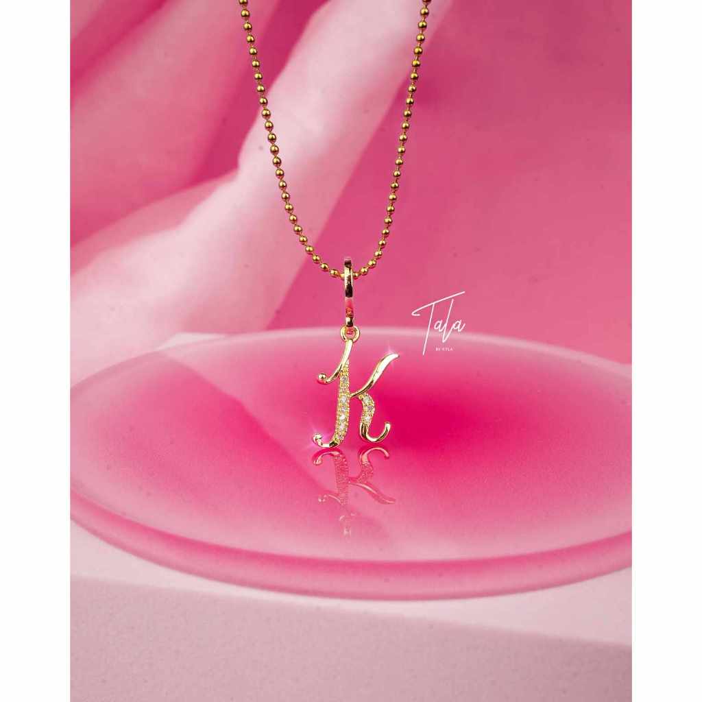 TALA by Kyla Script Initial Necklace Copper with Bubble Mailer ...