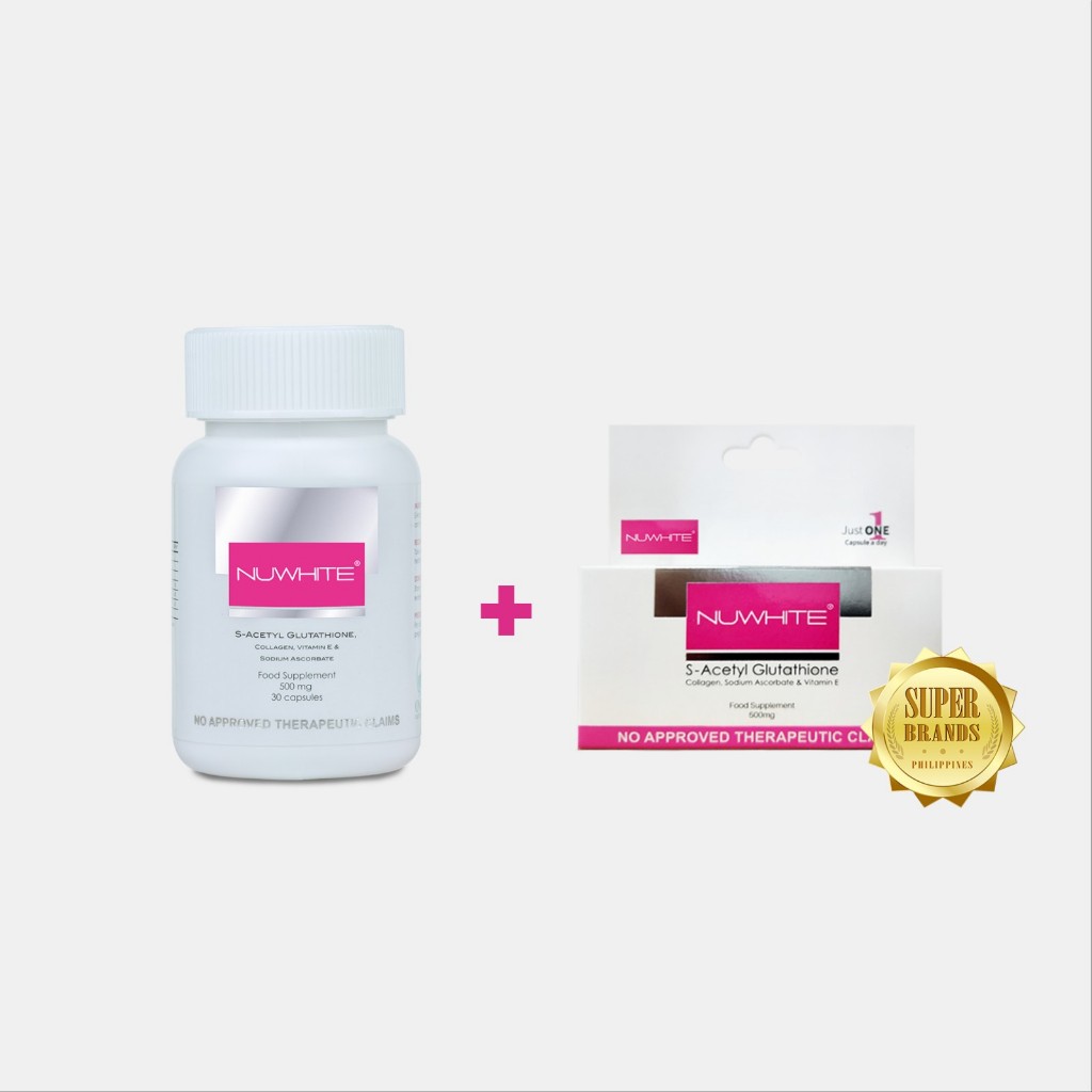 Nuwhite S-Acetyl Glutathione 1 Bottle Plus TRIAL PACK | Shopee Philippines