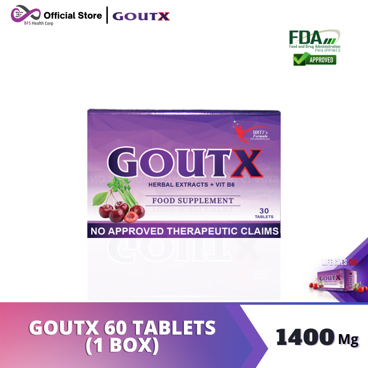 GOUTX Food Supplement 60 Tablets 1 Box | Shopee Philippines