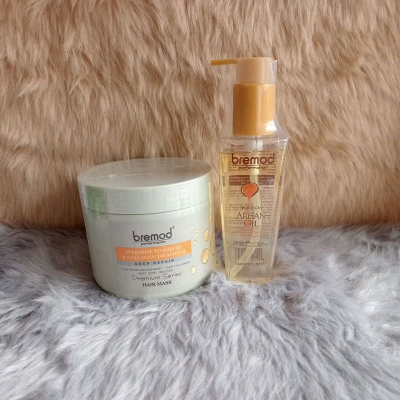 BREMOD DEEP REPAIR HAIRMASK 500ML+BREMOD MOROCCAN ARGAN OIL 100ML ...