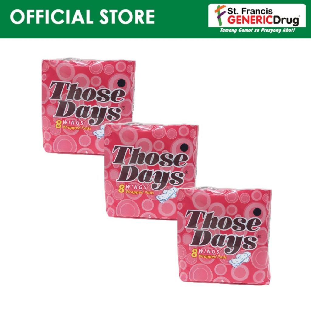 Those Days 8 Wrapped Pads with Wings Sold By 3 Packs | Shopee Philippines