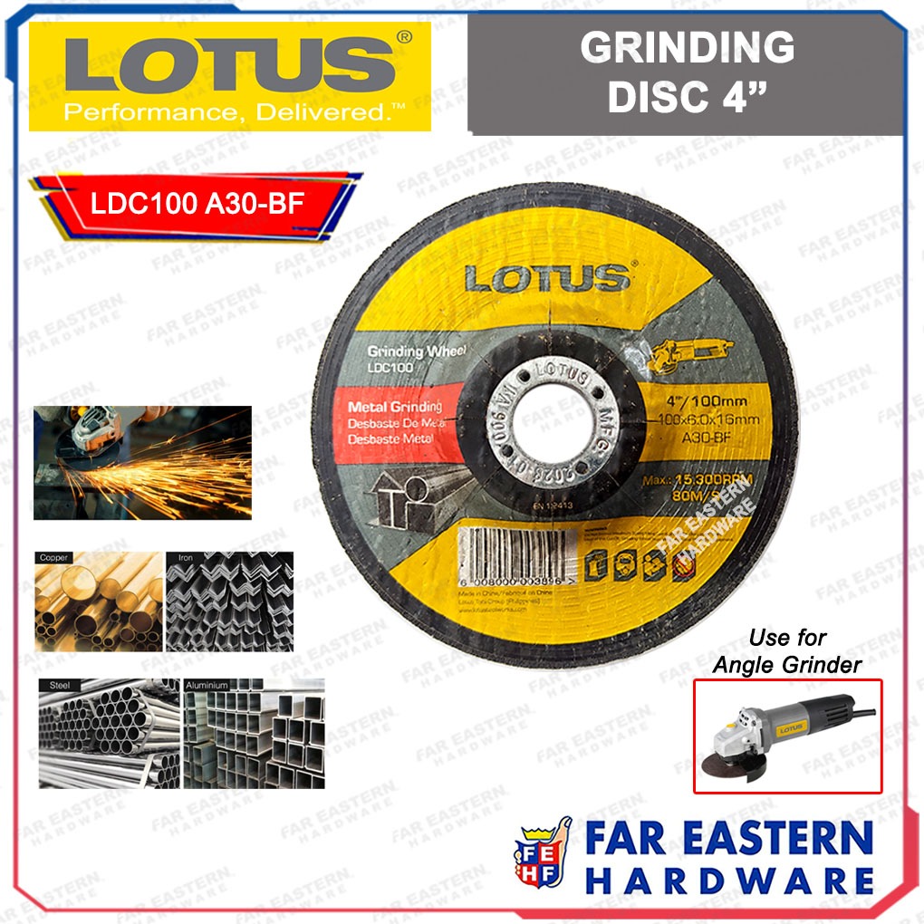 LOTUS Grinding Disc 4" for Angle Grinder LDC100 A30-BF LTAC | Shopee ...