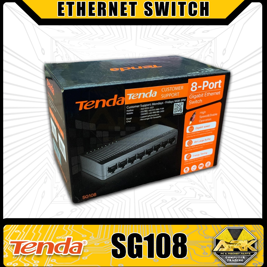 tenda 8port gigabit ethernet switch (sg108) | Shopee Philippines