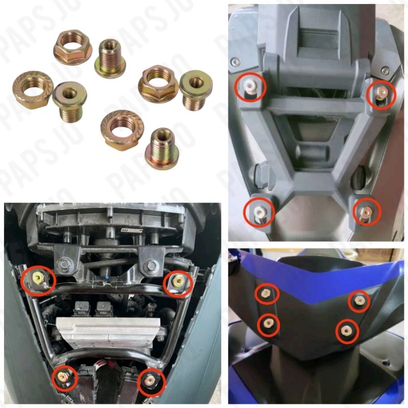 VISOR INNER BOLT NMAX, AEROX, ADV 4PCS | Shopee Philippines