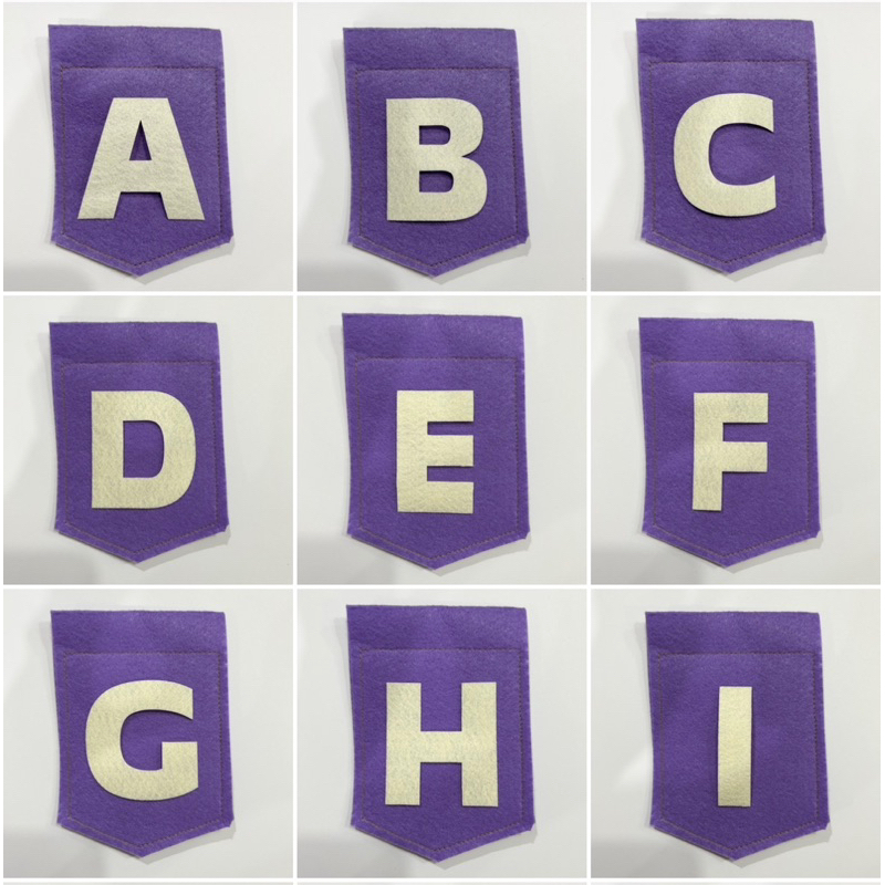 PURPLE COLOR#2 DIY FLAG LETTER NUMBER NAME BUNTING BANNER | Shopee ...