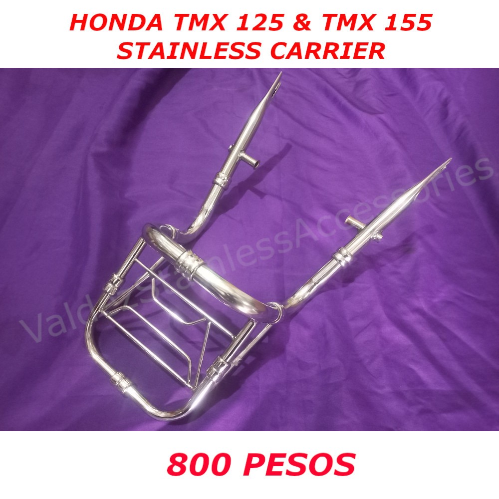Carrier WITH RING HONDA LOGO 850 Stainless, Back Rest for TMX 155 and ...