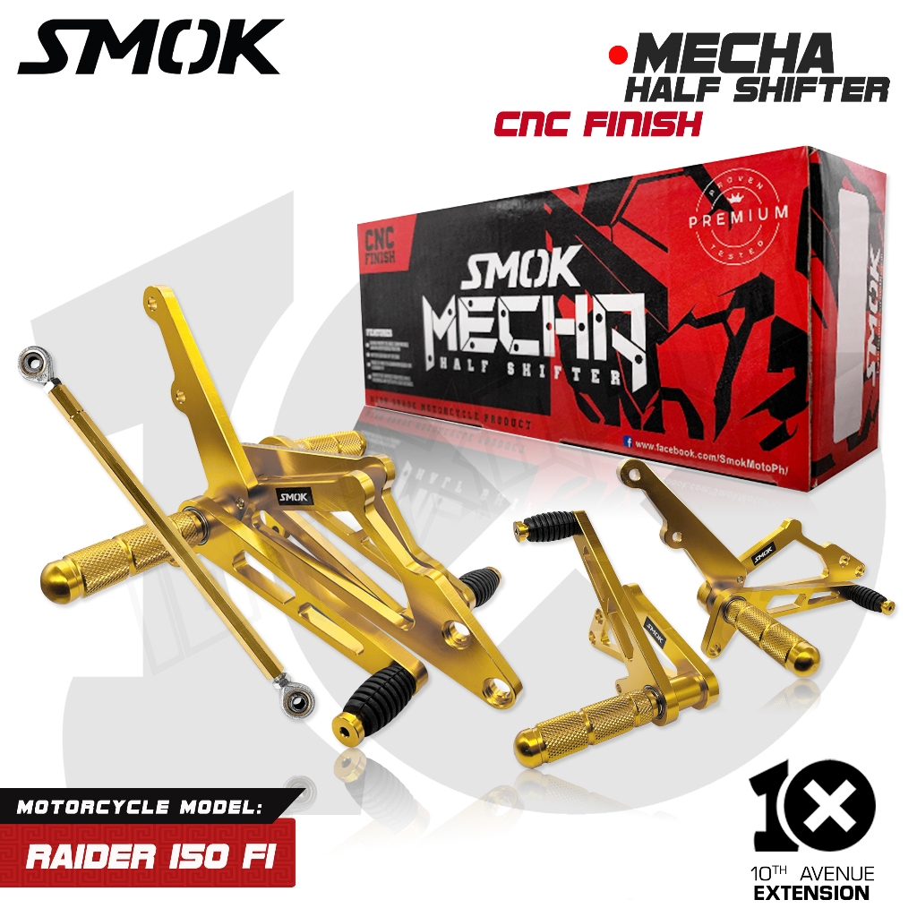 10THX SMOK Thailand Mecha CNC Half Shifter for Raider 150 Carb & fi ...