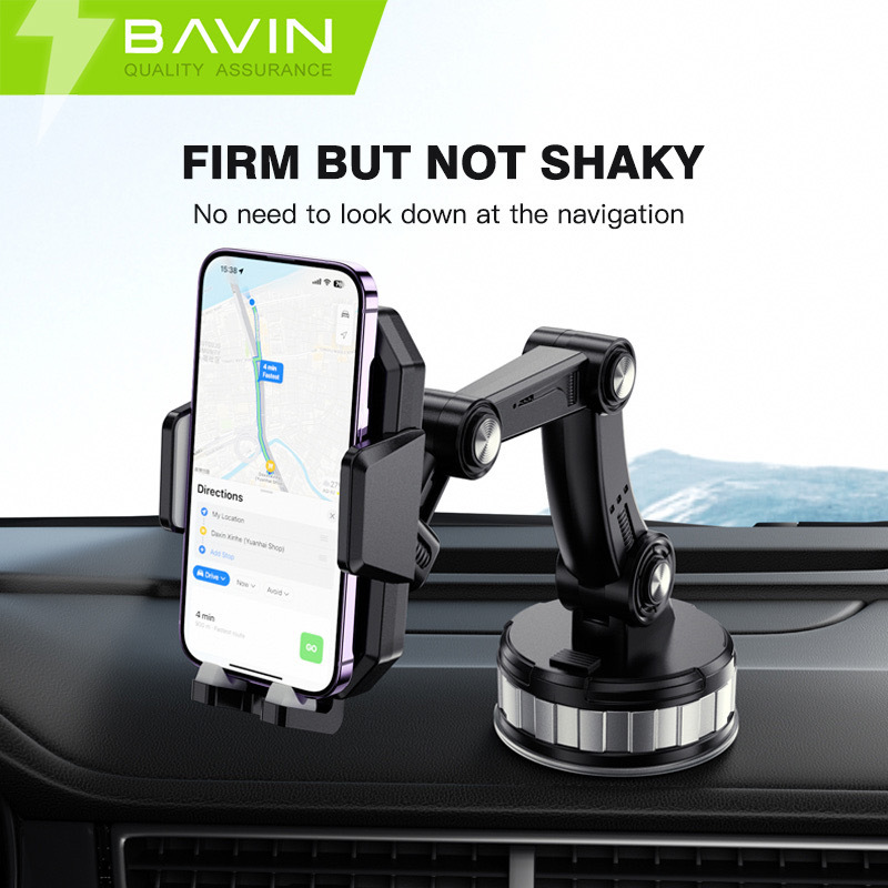 BAVIN PS43 Adhesive + Adsorption Car Phone Stand Adjustable Holder ...