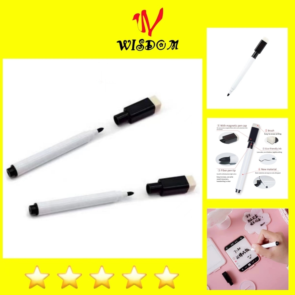 WISDOM WHITEBOARD MARKER & MAGNET SCHOOL SUPPLIES/Giveaways | Shopee ...