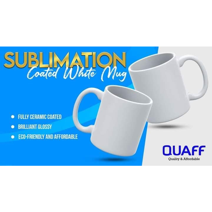 Quaff Sublimation White Coated Mug 36pcs/1box | Shopee Philippines