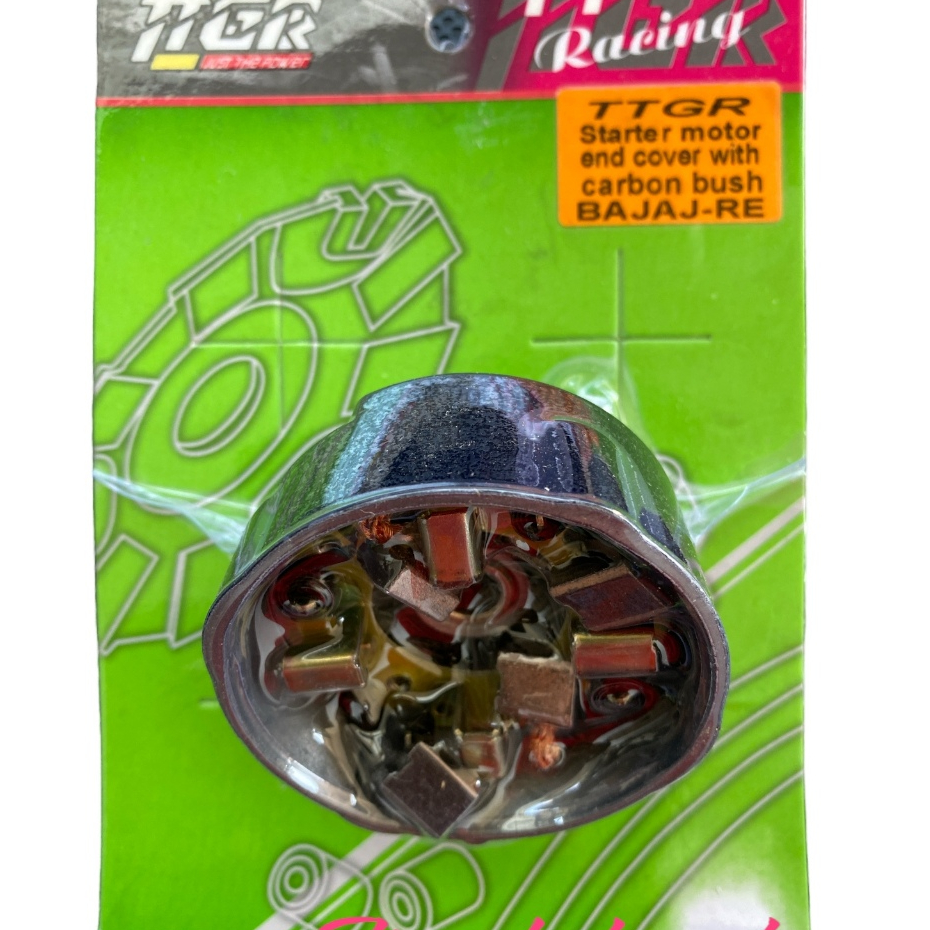 BAJAJ RE STARTER MOTOR WITH END COVER WITH CARBON BRUSH | Shopee ...