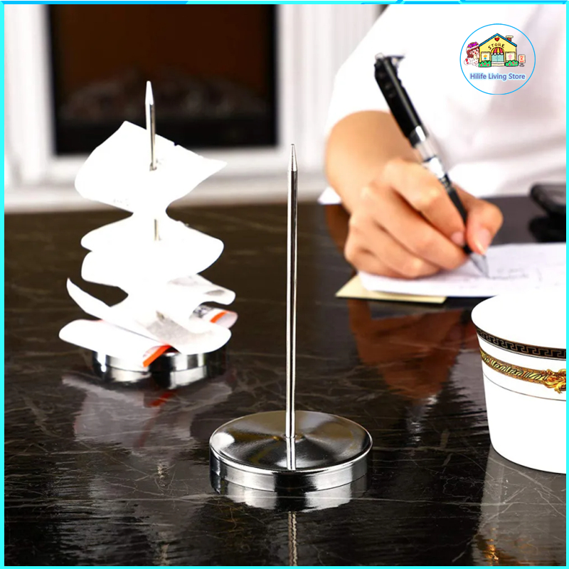 Stainless Steel Straight Rod Paper Memo Holder Bill Fork for Receipt ...